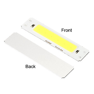 PATIKIL 2W DC 5V LED Chip Bulb,Aluminum COB Lamps Bulb White Light 6500K 200LM 400mA 60x15mm for Home Reading, Landscape Light - 4 Pack