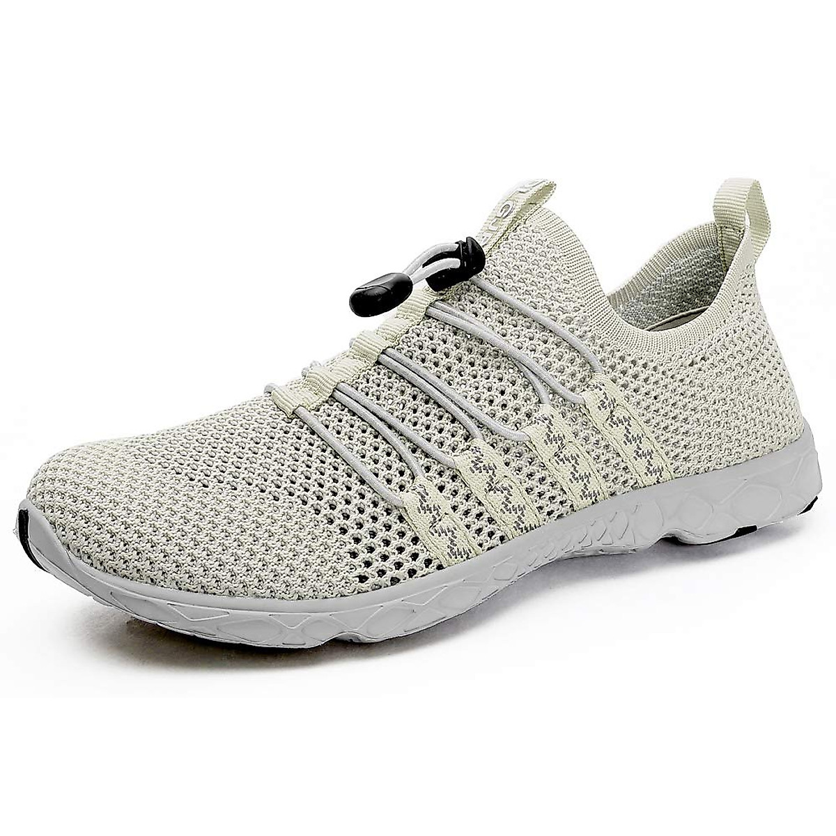 DLGJPA Men's Quick Drying Water Shoes for Beach or Water Sports Lightweight Slip On Walking Shoes Apricot 10.5