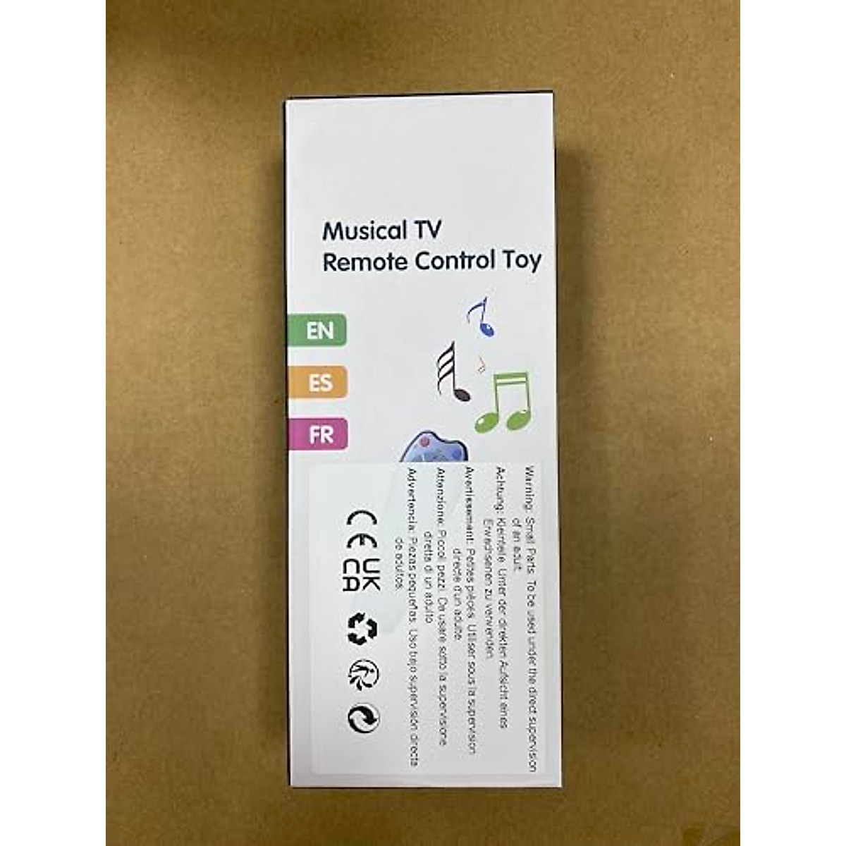 Baby Realistic TV Remote Control Toy with Light and Sound, Upgrade Adjustable Volume, Early Educational Musical Toys with 3 Language English,French and Spanish Gift Toy for 3+ Months Boys or Girls