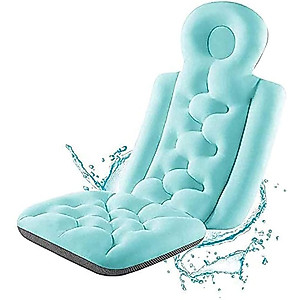 Bath Pillow, Bathtub Pillow Non-Slip Bath Mat Bath Pillow Anti- Bathtub Spa Cushion for Full Body Back Support Comfort Head Rest Ideal Hot Tub Accessories