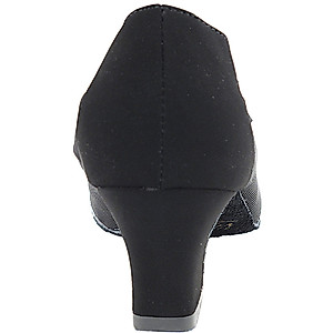 Womens Ballroom Dance Shoes Party Salsa Practice Dance Shoes Black Nubuck 1644EB Comfortable - Very Fine 2" Heel 8.5 M US [Bundle of 5]