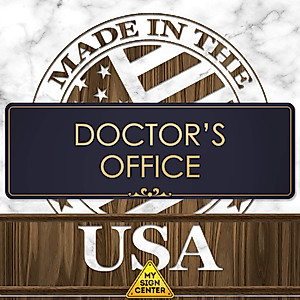 Doctor's Office SignBlack/Gold, Engraved, 3" x 9", Fade Resistance, Indoor/Outdoor Use, USA MADE By My Sign Center