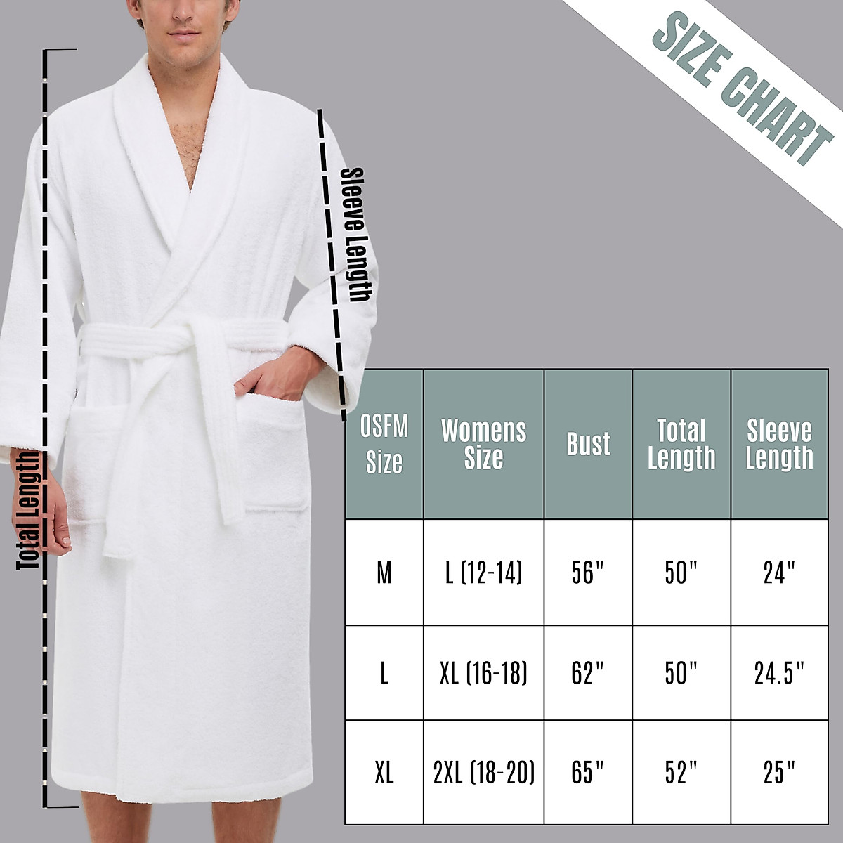 MONARCH Unisex Terry Bathrobe - 100% Lux Combed Cotton, 16 oz Loop Terry Shawl Collar Robe, Five-Star Hotel Choice (Medium, Non-Hooded)