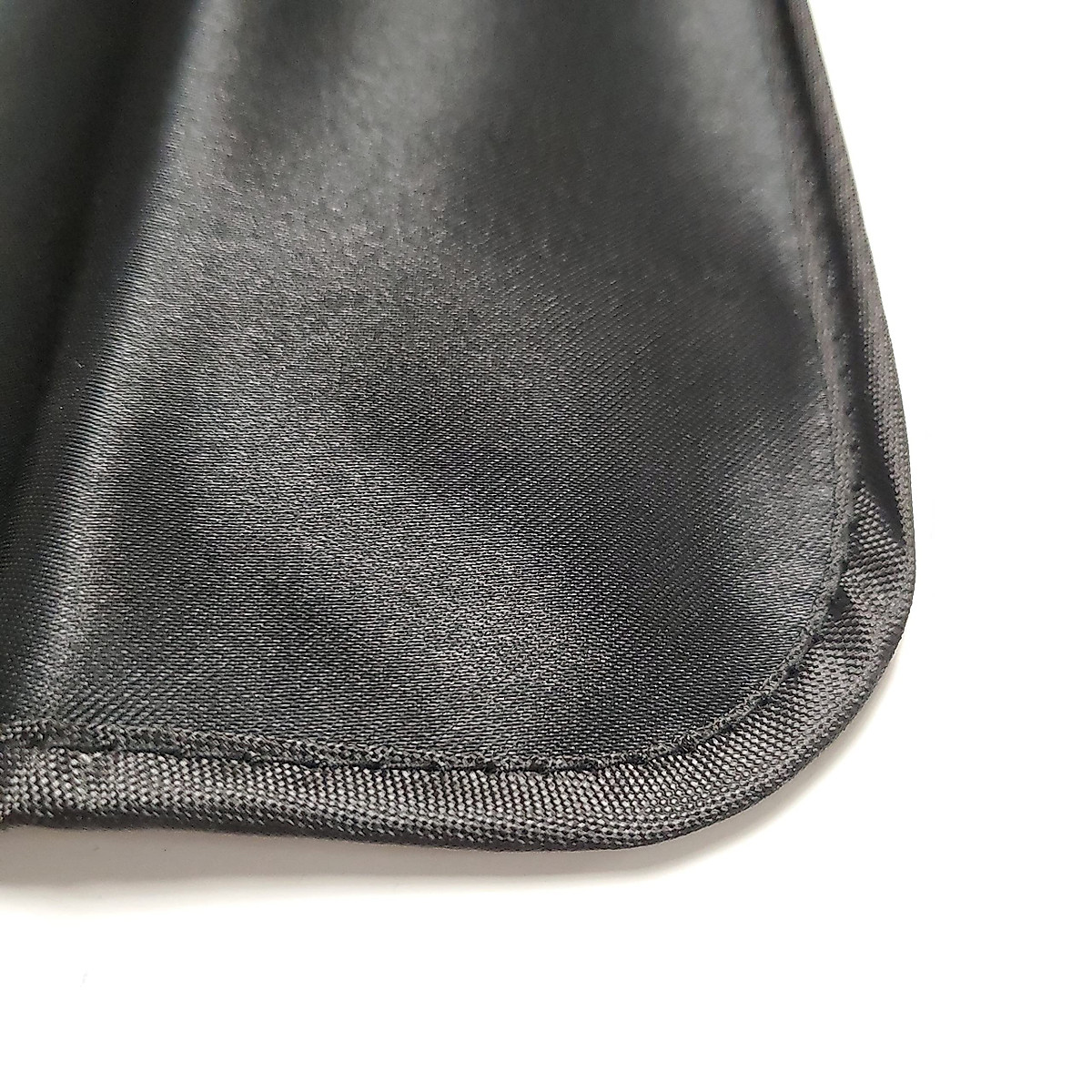 StyleCraft Heat Resistant Travel Mat & Pouch for Hot Styling Tools, Curling Iron, Curling or Flat Iron (Black) with Wrap Tie