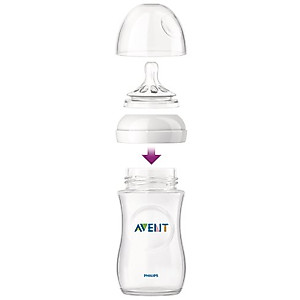 Philips AVENT BPA Free Natural Polypropylene Bottle, 9 Ounce, 2 Pack