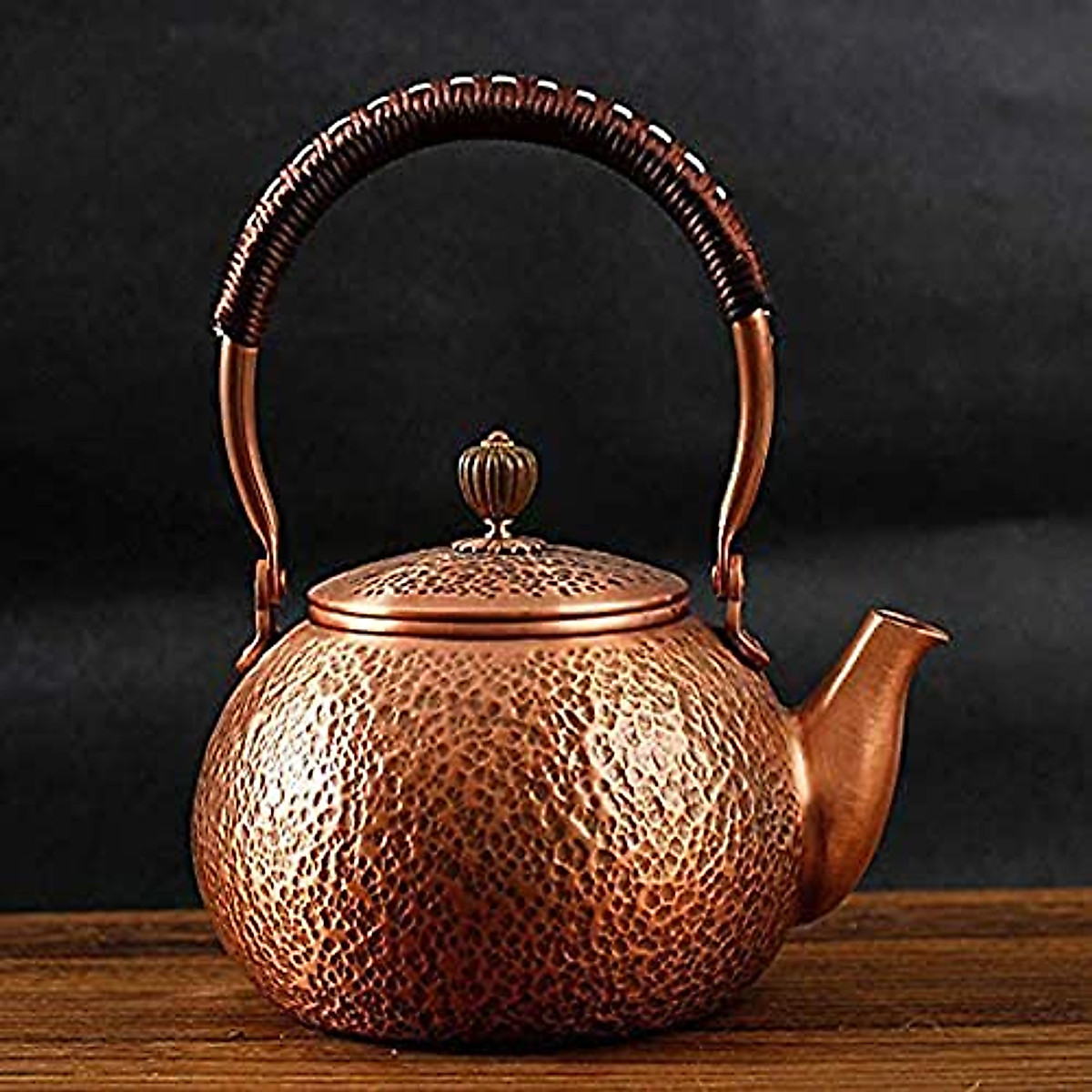 Handmade Solid Copper Tea Pot Kettle Stovetop Teapot Thick,Pure Copper Kettle, Kettle, Tea Set, Handmade Copper Teapot Tea Kettle for Stove top