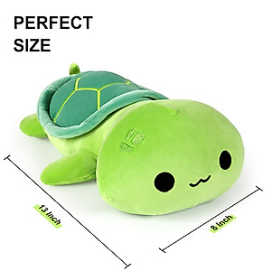 Onsoyours Sea Turtle Cute Plush, Green Soft Stuffed Animal Turtle Plush Pillow, Tortoise Kawaii Plushie Toy for Kids (Green Turtle, 13")