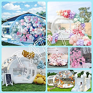 ROOMEDAL Inflatable Clear Bubble House for Kid Adult Balloon Transparent Inflatable Bubble Tent Dome with Blower,Luxury 10ft Diameter Bubble House,6ft Tunnel for Home Outdoor Backyard Party Stargazing