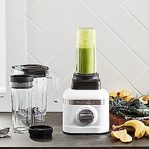 KitchenAid K150 3 Speed Ice Crushing Blender with 2 Personal Blender Jars - KSB1332Y - White
