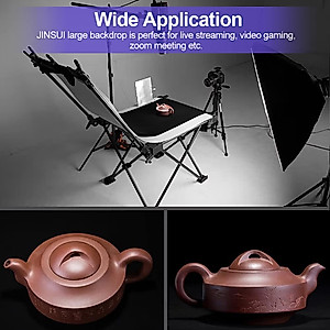 Black Backdrop 10x10ft for Photoshoot, Polyester Fabric Black Photo Backdrop Curtain Background for Photography Portrait Picture, Seamless Black Screen for Video Studio Party Film