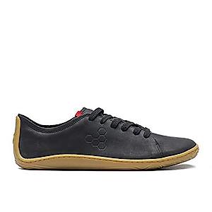 Vivobarefoot Addis, Womens Classic Leather lace-up with a Barefoot Feel & a Social Conscience Black