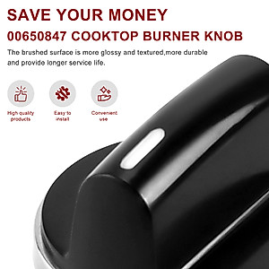 AMI PARTS 00650847 Knobs Cooktop Stove Knobs Fit for BOSCH Stove Knobs, Replace 00650847 650847 1999734 AH3480601 Range Oven Gas Stove Knobs (5 pcs)