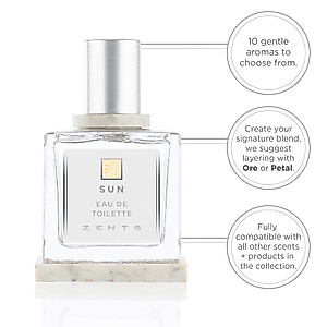 Zents Eau de Parfum (Sun) for Women & Men | Long-Lasting Clean Fragrance with Vanilla, Sandalwood & Vetiver | Warm & Woody Scent | 1.69 oz