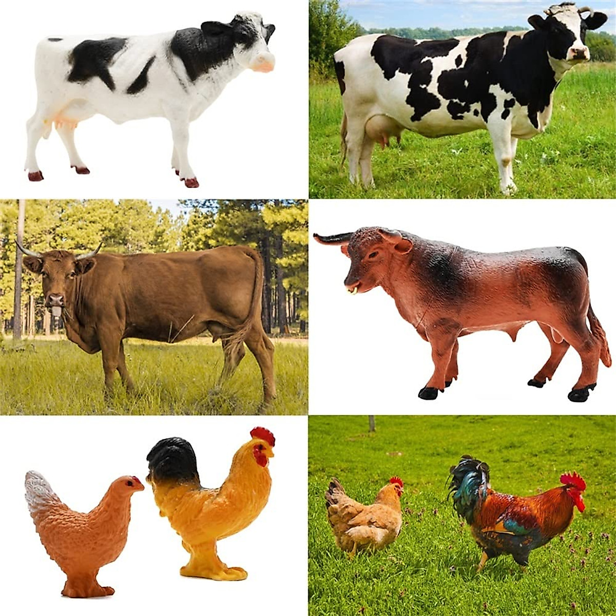 BOLZRA Mini Barn Farm Toys Playset, 66PCS Plastic Animals Figurines and Fence Farm Playset, Farm Figures Farmer Vehicle Toy Truck with Trailer for 3-12 Years Old Kids Boys Girls Toddlers