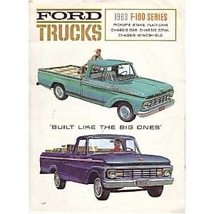 1963 FORD F100 TRUCK Sales Brochure Literature Book