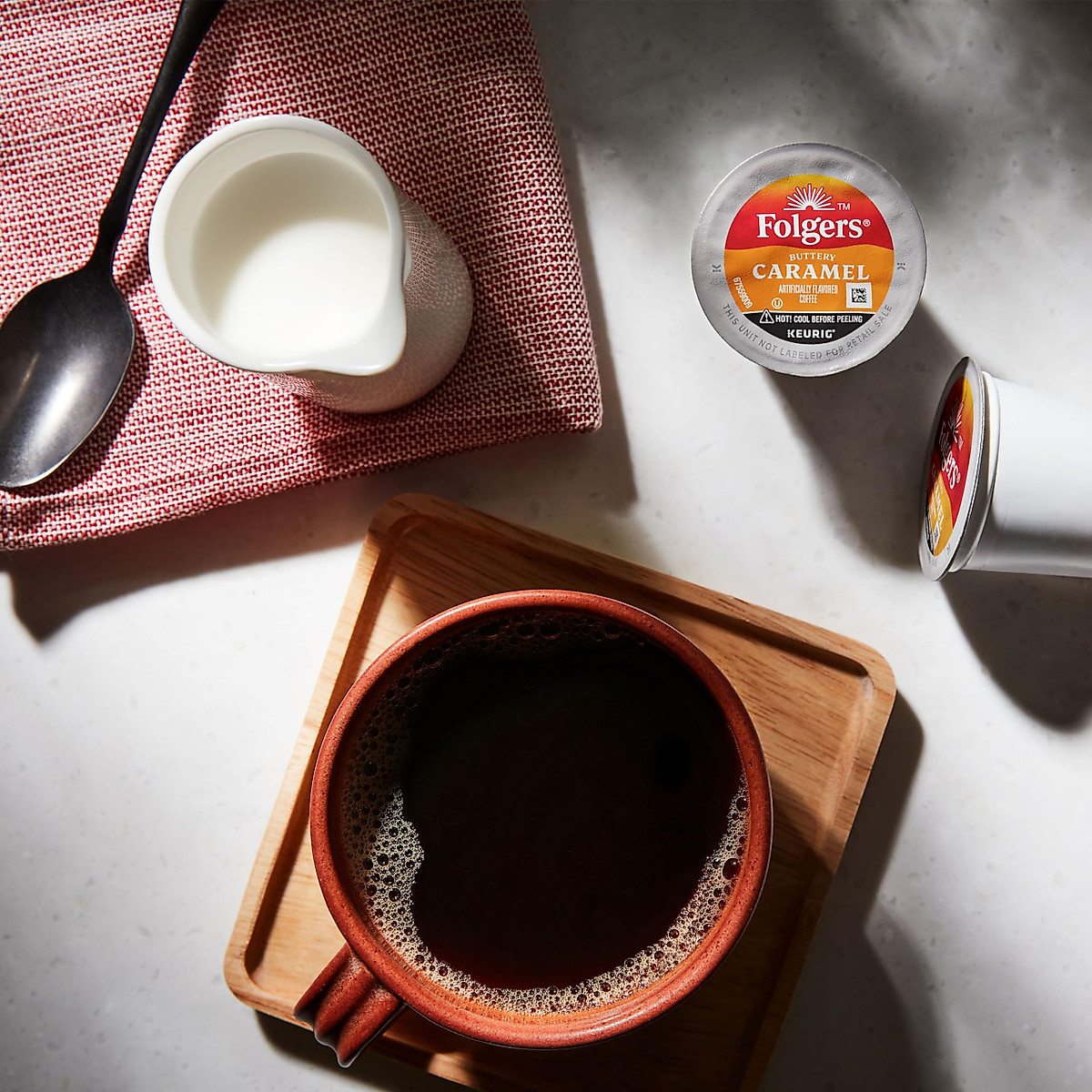 Folgers Caramel Drizzle Flavored Coffee, 72 Keurig K-Cup Pods…