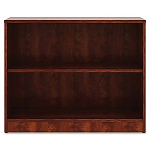 Lorell Cherry Laminate Bookcase Book Rack, 29.5" x 36" x 12"
