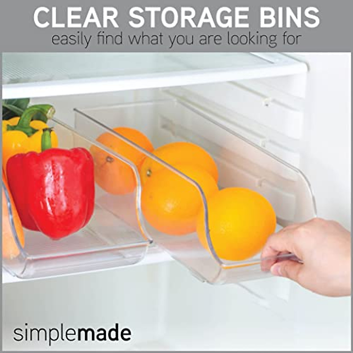 SIMPLEMADE Drink Container for Refrigerator, Can Dispenser Rack, Clear Pop Holder for Refrigerator and Freezer, Multipurpose Pop Can Organizer for Kitchen, Office, Bathroom