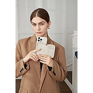 ZVE iPhone 14 Pro Max Wallet Case Crossbody, Card Holder Phone Purse with Wrist Strap, RFID Blocking Zipper Cover for Women Compatible with iPhone 14 Pro Max, 6.7"- Beige