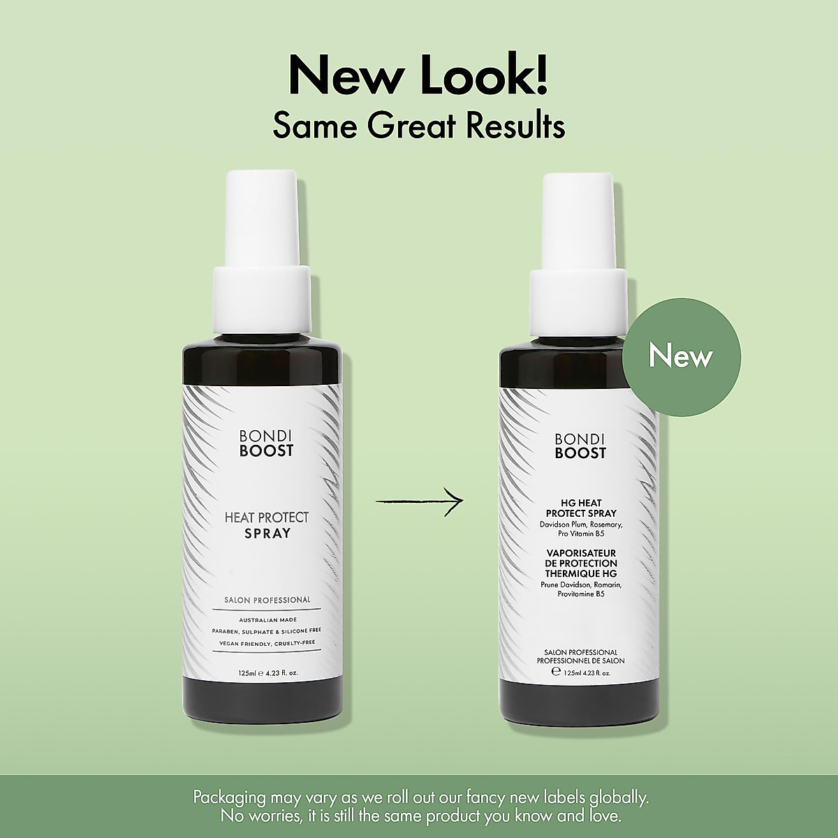 BondiBoost Heat Protectant Spray 4.23 fl oz - Thermal Hair Protection from Heat Styling - Light Weight Formula - Sulfate + Paraben Free, for Women + Men - Vegan/Cruelty-Free - Australian Made