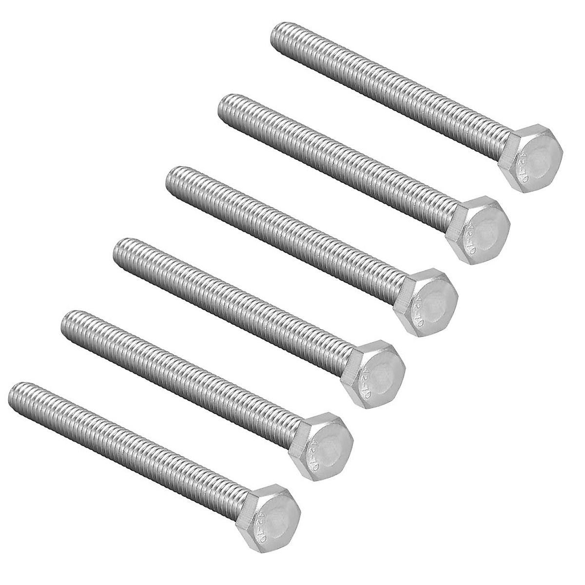 uxcell M8x90mm Hex Bolts 304 Stainless Steel Hexagon Screw Bolt 6pcs