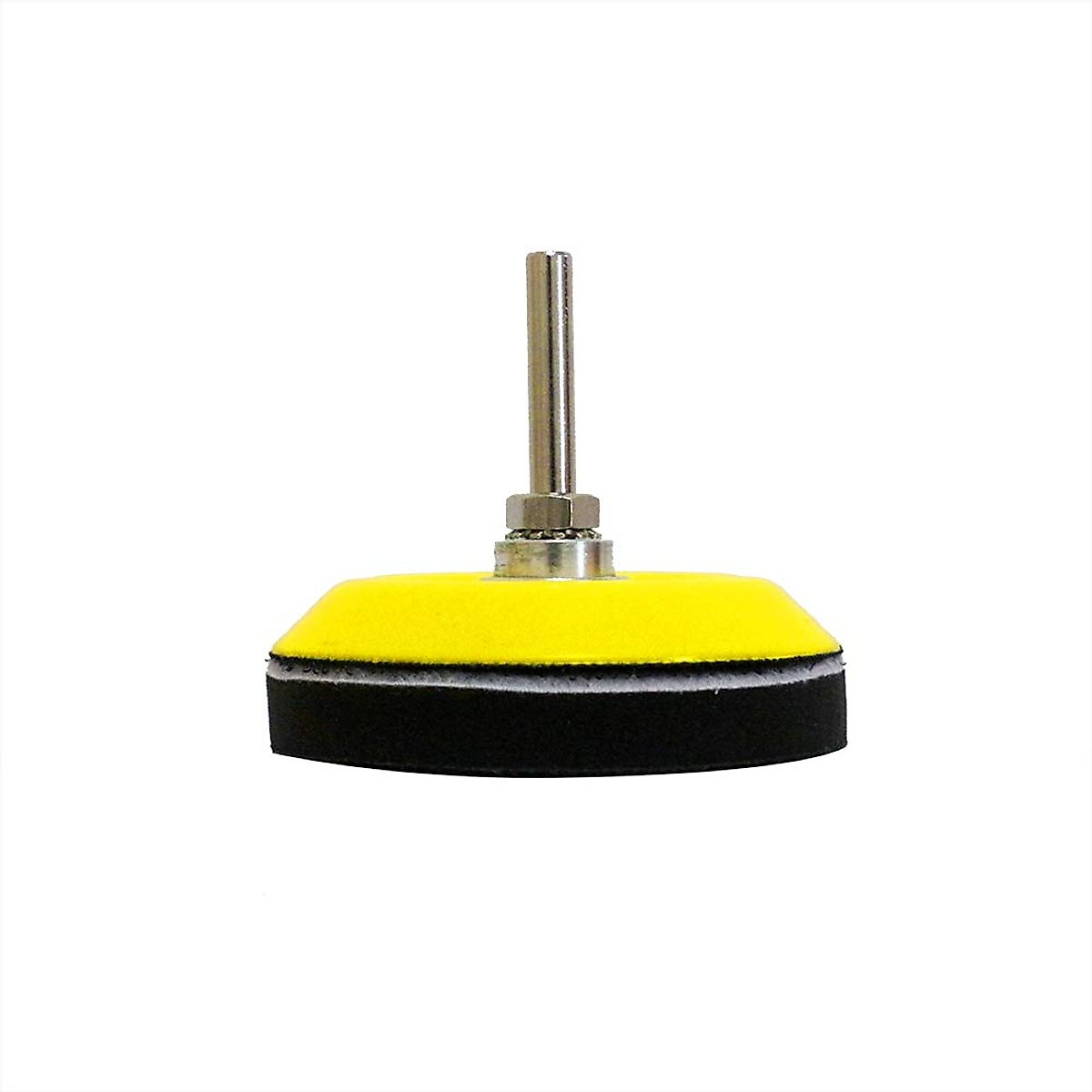 3 Inch (75mm) Hook and Loop Sanding Pad for Sanding Discs with 1/4 inches Shank Drill Attachment and Soft Foam Layer Buffering Pad, 5 Packs