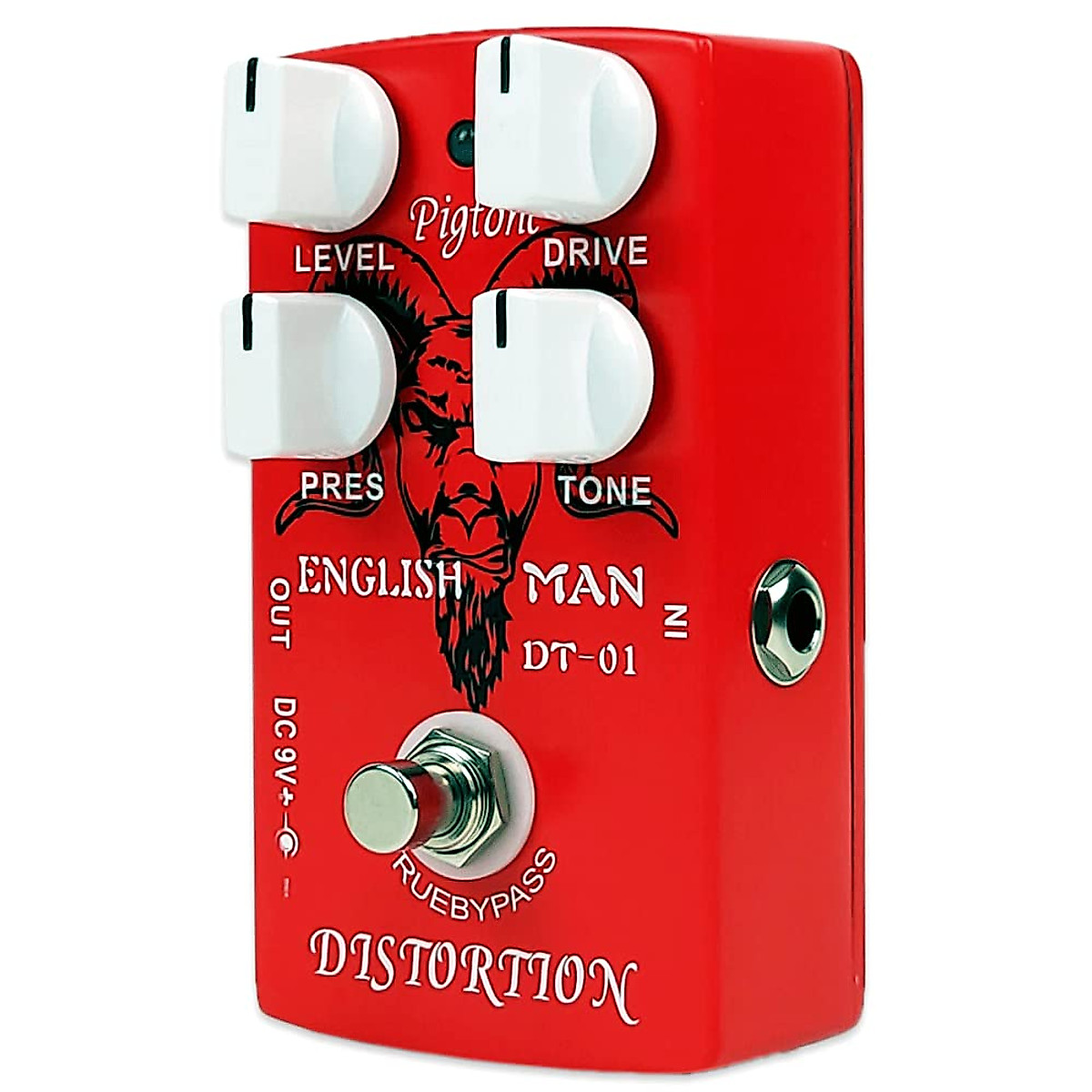 Distortion Pedal Electric Guitar Effects Pedal with True Bypass Red PP-24
