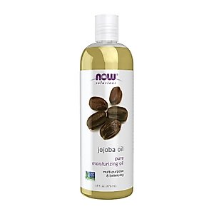 NOW Foods Solutions, Jojoba Oil, 100% Pure Moisturizing, Multi-Purpose Oil for Face, Hair and Body, 16-Ounce