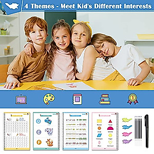 Hokeep Magic Practice Copybook For Kids Handwriting Practice Drawing Book Calligraphy Pens Set For Education Supplies Preschool Workbooks Age 3-5 (Extra Large)