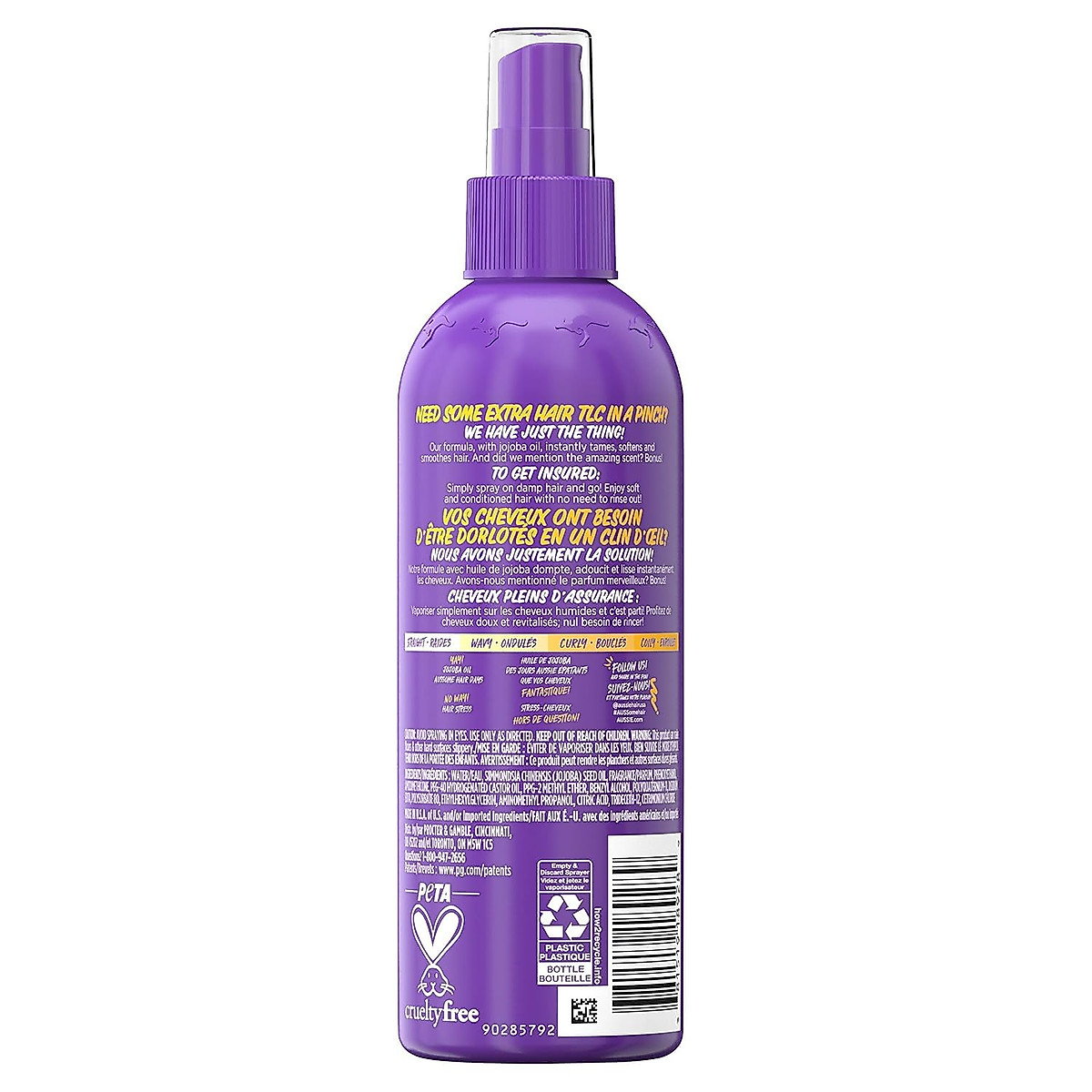 Aussie Conditioner Hair Insurance Leave-In Spray 8 Ounce (236ml) (3 Pack)