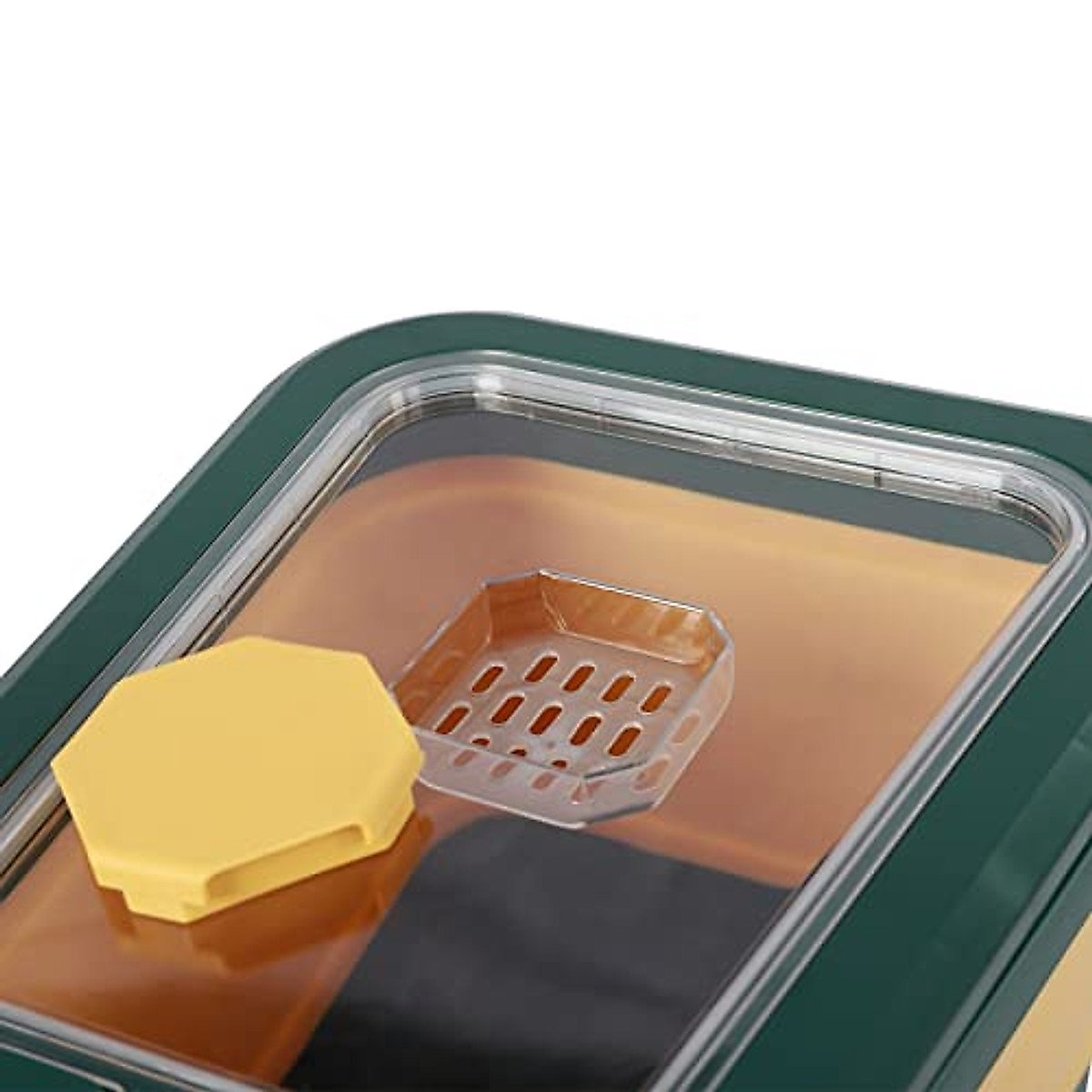 Rice Food Storage Containers, Collapsible 11.6 to 26 Lbs Rice Dispenser with Airtight Locking Lid, Grain Container Food Storage Bin for Kitchen, Dog Pet Cat Flour Sugar Kitchen Pantry Holder