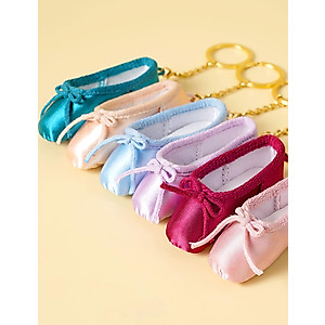 Daydance Girls Women Ballet Shoe Pedant Pink Point Shoe Keychain Decoration for Dancer, Ballerina Backpack, Dance Bags