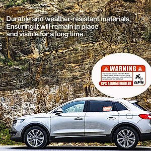 HMDZMR Anti-Theft GPS Tracking Sticker Set, Car Vehicle Stickers with GPS Tracking Warning, Self Adhesive Car Decals for Bicycle Car Truck Trailer Vehicle Safety Bumper (6Pcs)