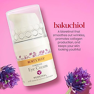 Burt's Bees Renewal Firming Eye Cream With Natural Retinol Alternative, Reduces Appearance of Lines, Wrinkles, Under-Eye Circles and Crow's Feet, 99 Percent Natural Origin Skin Care, 0.5 oz. Bottle