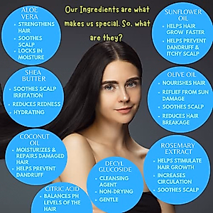 Christina Moss Naturals Save 10% on Hair Shampoo and Conditioner Set For Men & Women – Organic Aloe & Essential Oils, Sulfate Free, Vegan, Non-Toxic