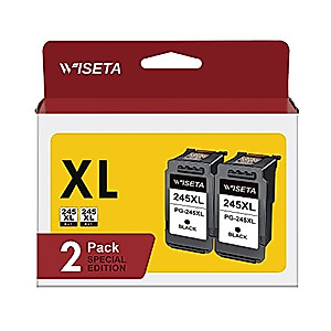 245XL Ink Cartridge High Yield Replacement for Canon Ink 245XL PG-245XL PG 245 Use with PIXMA MX492 MX490 MG2522 MG2920 MG2420 MG2520 MG2922 TS3100 TS3122 TS3320 TR4520 TR4522 Printers, 2 Black
