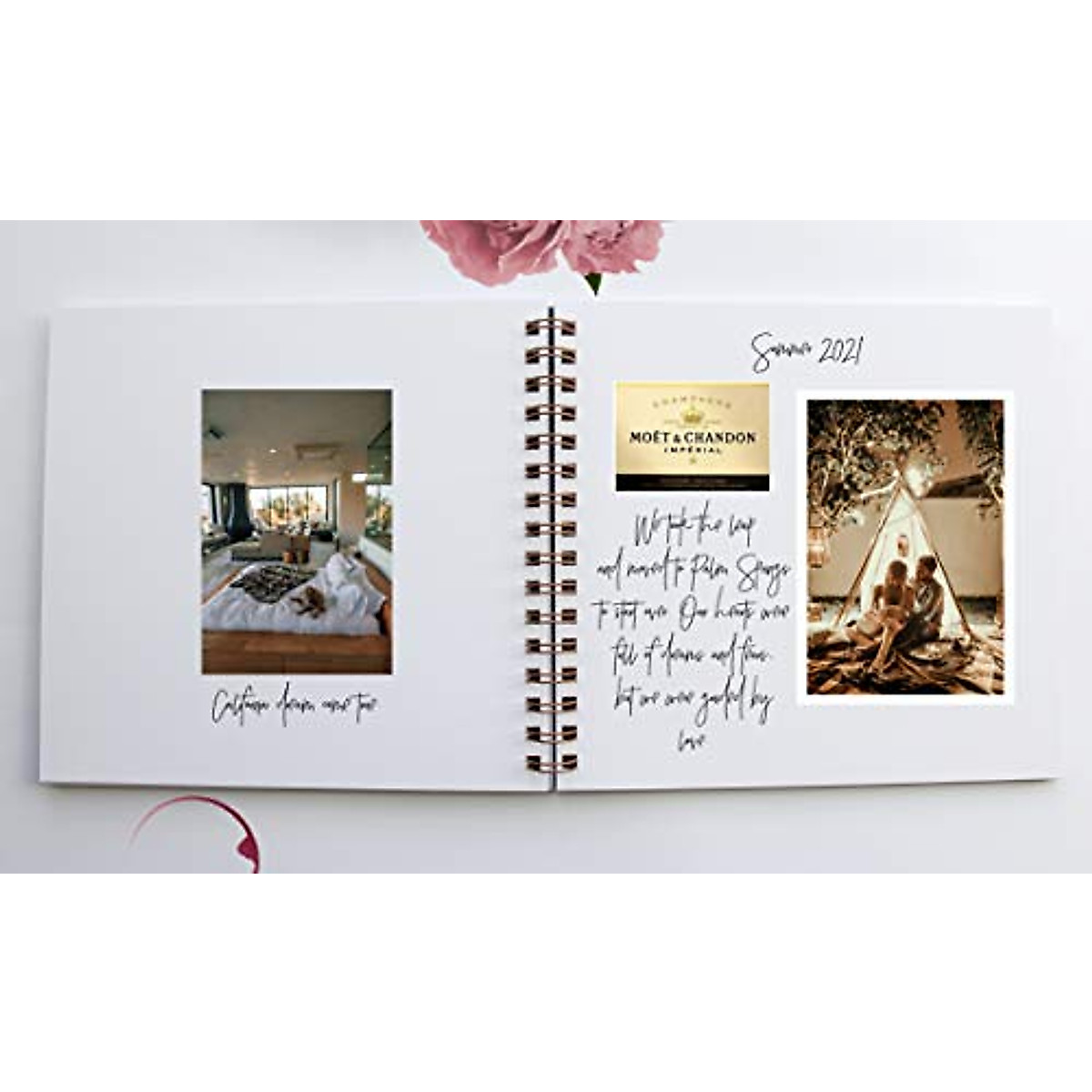 Story Of Us Journal, Couples Scrapbook, Softcover Couples Journal 8.5x8.5, 90 Pgs. Embossed Gold Foil, Couple Scrapbook Album, Memory Book Couples Scrapbooking, Anniversary First Paper, Wedding Album