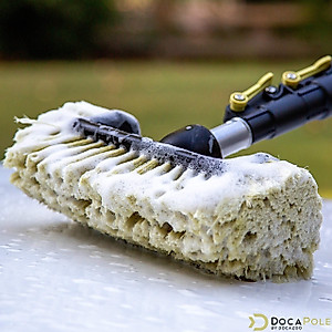 DOCA Car Wash Brush with Long Handle - Outdoor Broom for House, Deck, Patio - Soft Brush, Car Wash Brush (6+ Ft Reach)