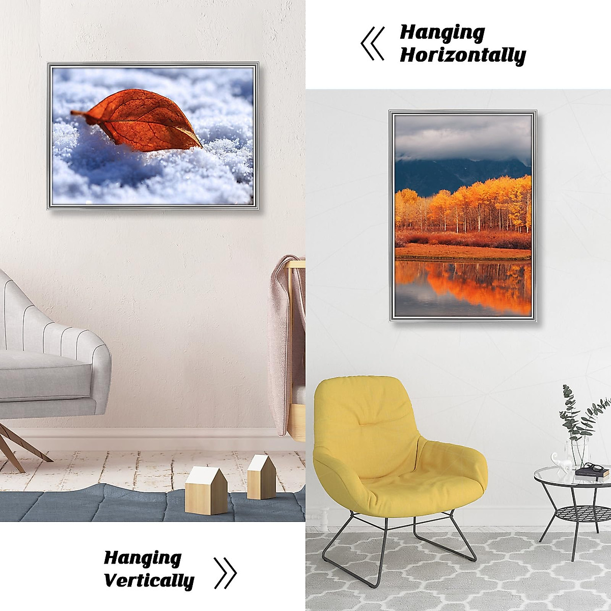 16x20 Poster Frame, Silver Poster Frame 20 x 16, Gallery Aluminum Frame with Plexiglass, Horizontal and Vertical Display for Artwork, 16 by 20 Frame Set for Wedding Portrait Movice Art Gift 3Pack