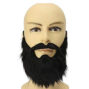 VIGUEUR Mustaches - 2PCS Costume Party Male Man Fake Beard Mustache Black