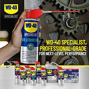 WD-40 Specialist White Lithium Grease Spray with SMART STRAW SPRAYS 2 WAYS, 10 OZ