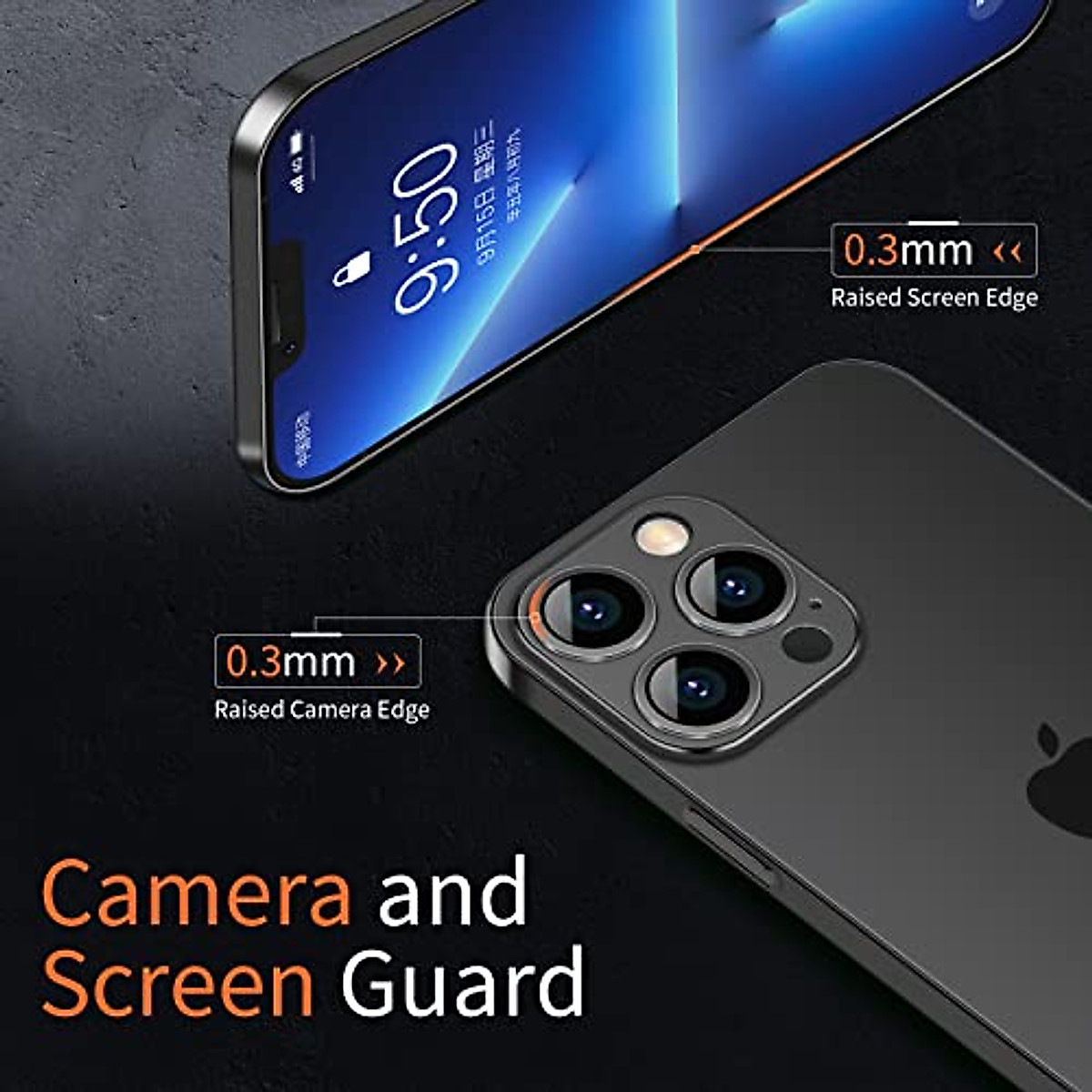 Dataroad iPhone 14 Pro Max 6.7" Slim Case - 0.2mm Thin, Matte Finish, Anti-Fingerprint, Anti-Yellowing, Translucent Black
