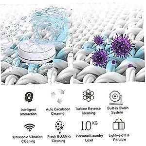 2in1 Mini Washing Machine Portable Rotating Turbine Washer With USB Cable Convenient For Travel Home Business Trip (B) Mini Washers, Turbo Washers, Washing Machines And Accessories, Single.