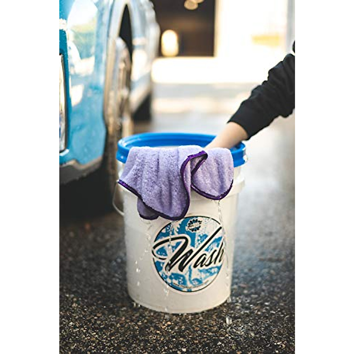 The Rag Company - Minx Royale - Professional Microfiber Detailing Towels, Premium 70/30 Blend, Super Plush, Rinseless & Waterless Wash, Buffing & Polishing, 400gsm, 16in x 16in, Lavender (6-Pack)