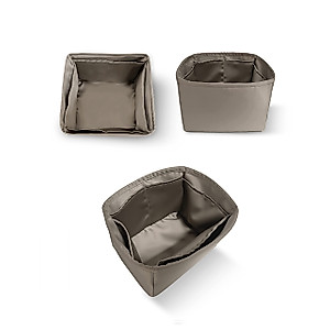 DGAZ Purse Organizer Silky Smooth,Silk,Luxury Handbag Tote in Bag Shapers, Women- Fits picotin18/22Bags (Etoupe grey, PC18)