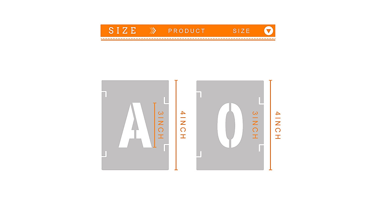 42Pcs Interlocking Letter & Number Stencil Kit