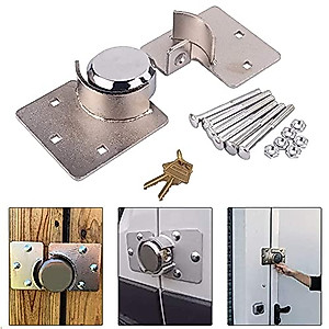 osea 2 Pack Van Door Padlock Heavy Duty Solid Steel Hasp 73MM Garage Shed Door Lock Security Padlock Nut with 4 Keys for Trucks, Gates, Vans and Vending Machines (A)