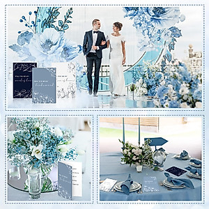 Glenmal 16 Pcs Will You Be My Bridesmaid Cards with Envelopes Bridesmaid Proposal Card Maid of Honor Invited Wedding Bridal Shower Favor (Blue)