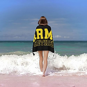 Army Retired Beach Towel Absorbent Bathroom Towels Microfiber Beach Towels Oversized Super ​32x52 Inch