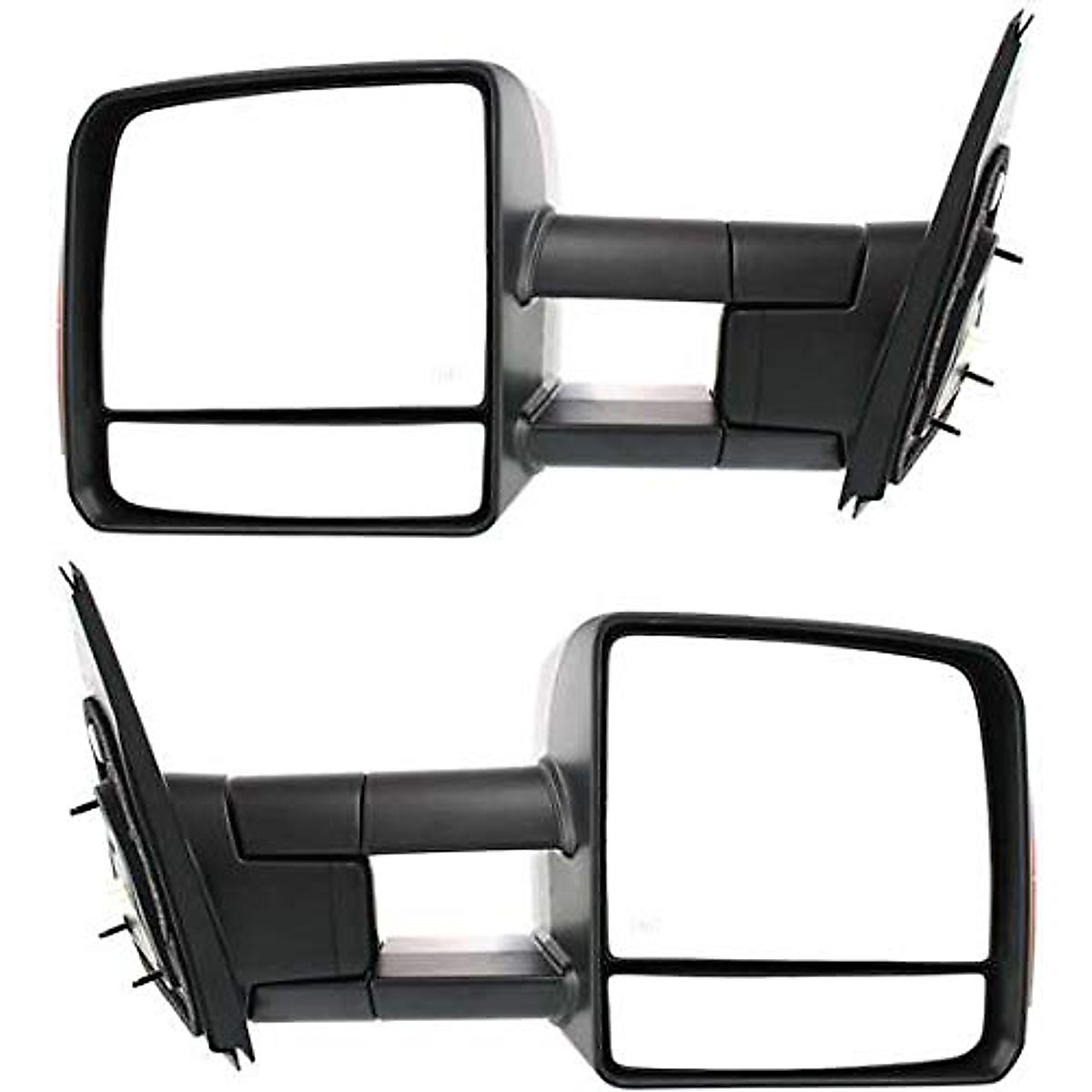 Kool Vue Driver & Passenger Side Power Heated Towing Mirrors for Toyota Tundra 2007-2021 With Signal Light Textured Standard Cab